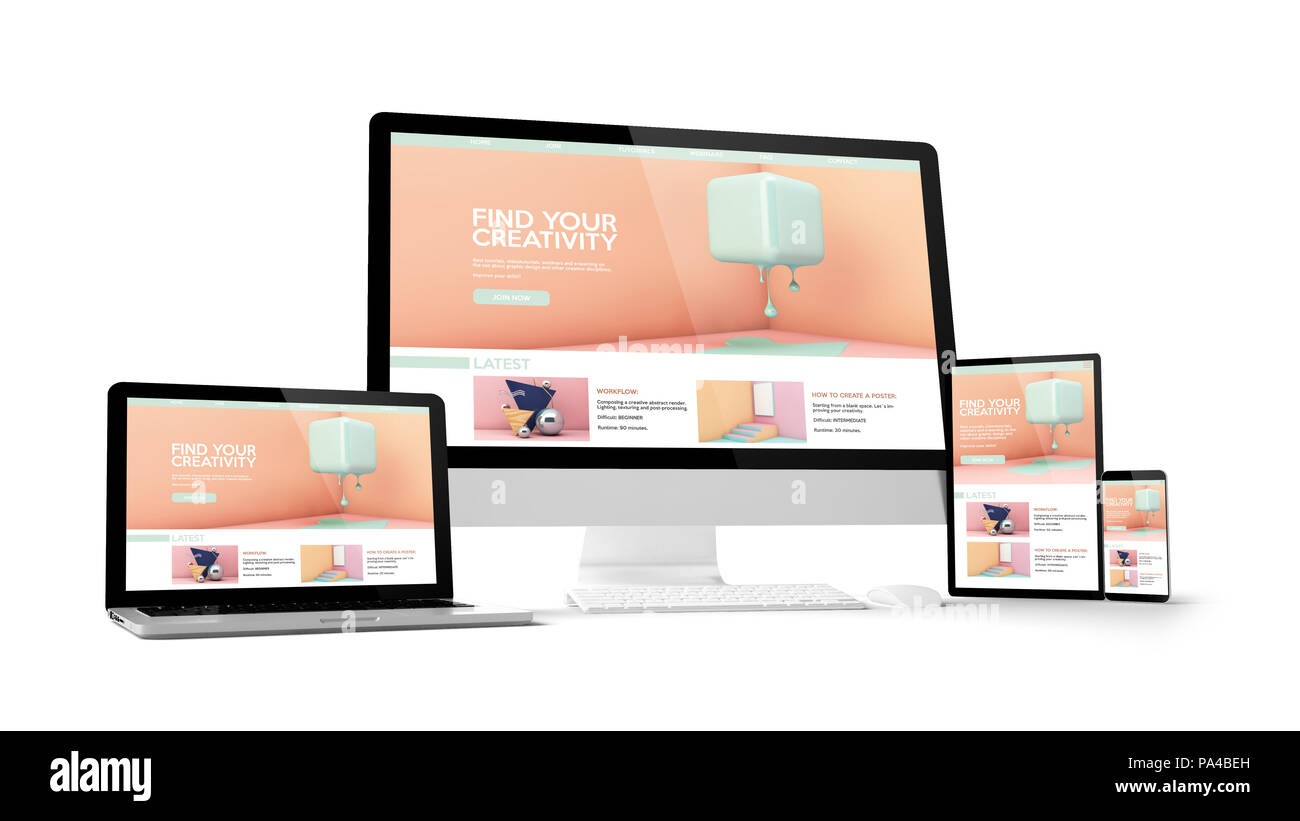 Tutorials screen hi-res stock photography and images - Alamy