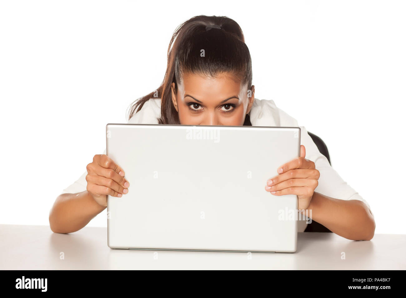 Beautiful indian woman hiding face hi-res stock photography and images ...