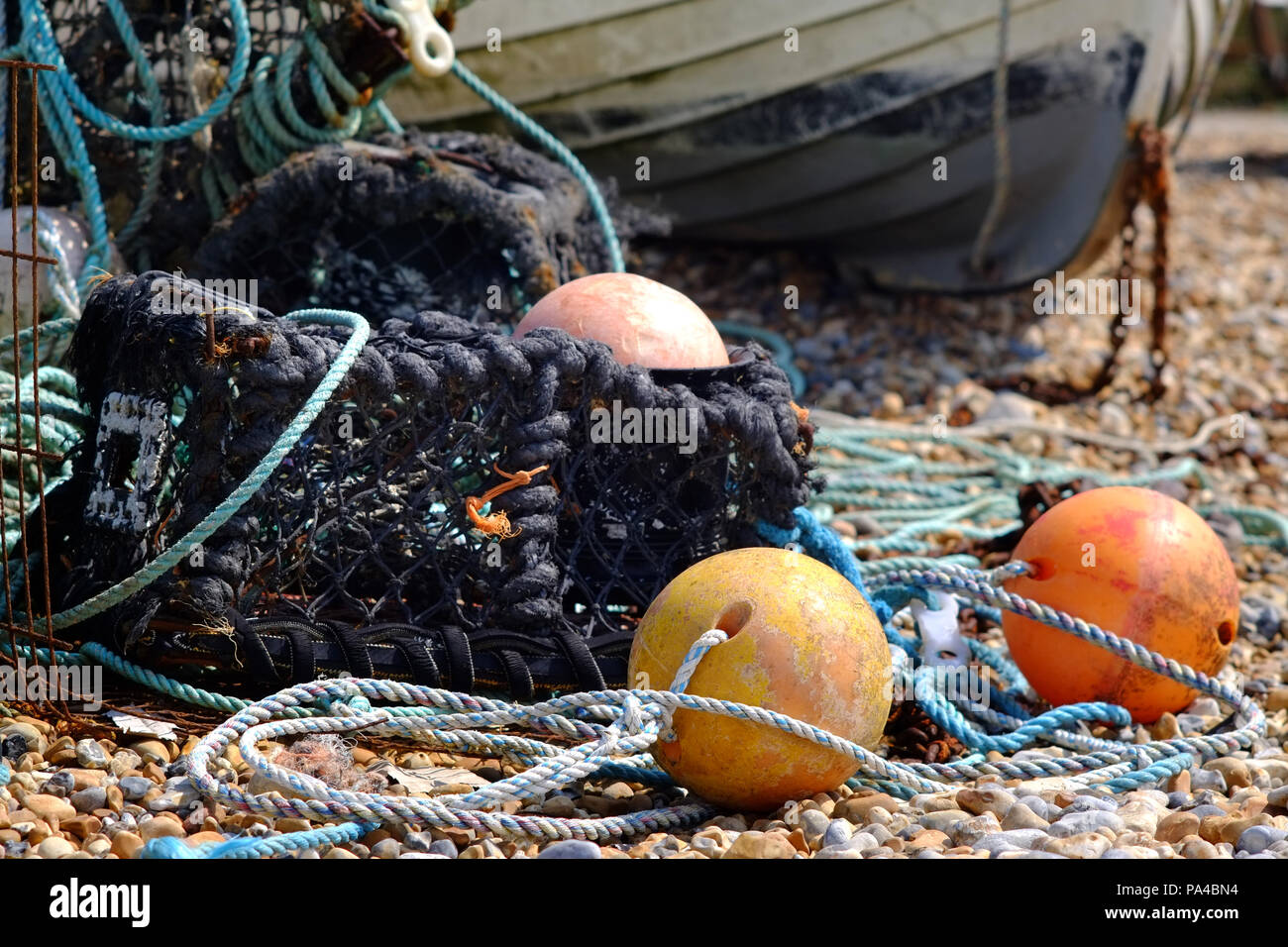 Old lobster pots hi-res stock photography and images - Alamy