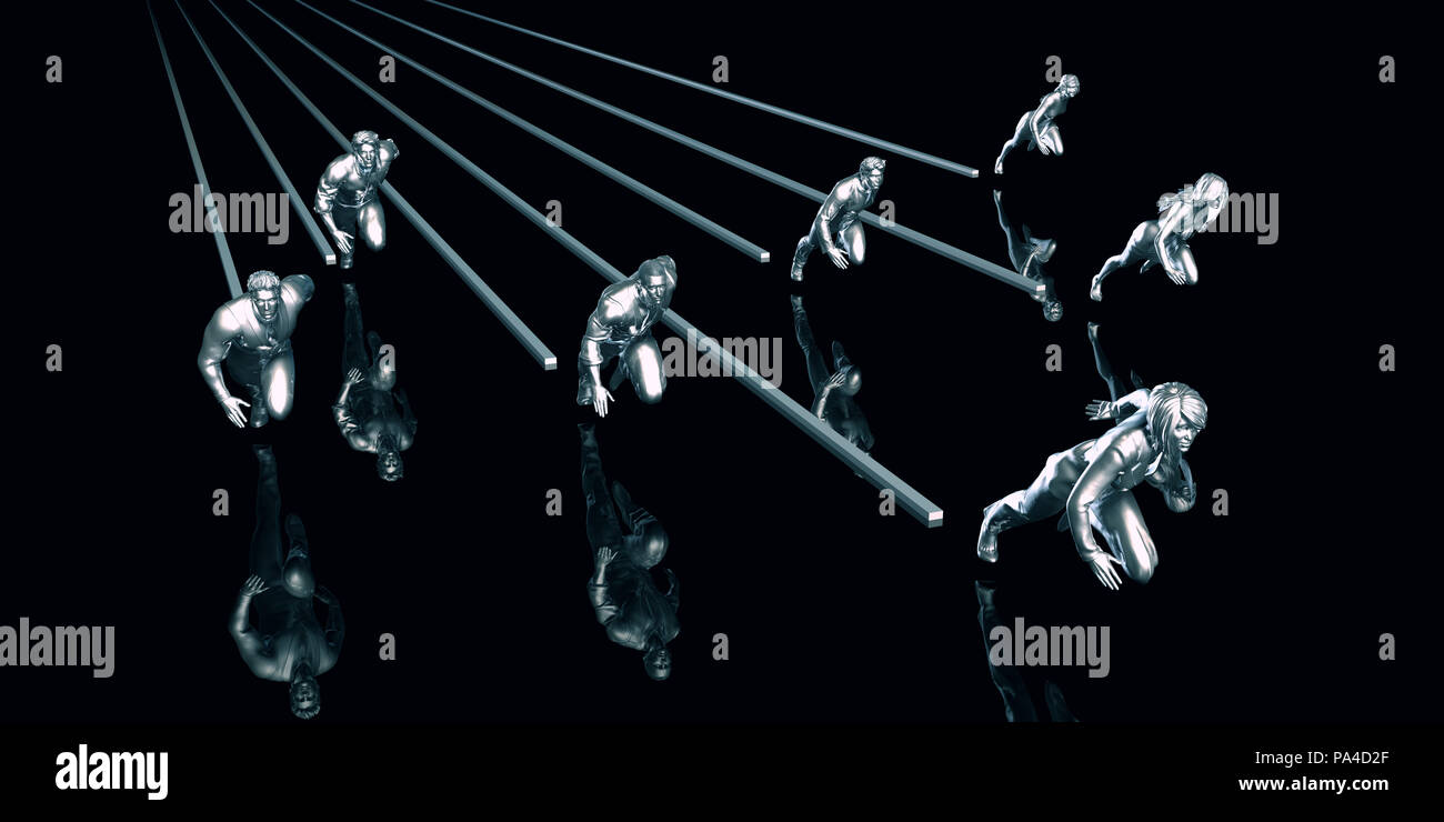 Leading the Way or Pack as a Front Runner in First Place Stock Photo ...