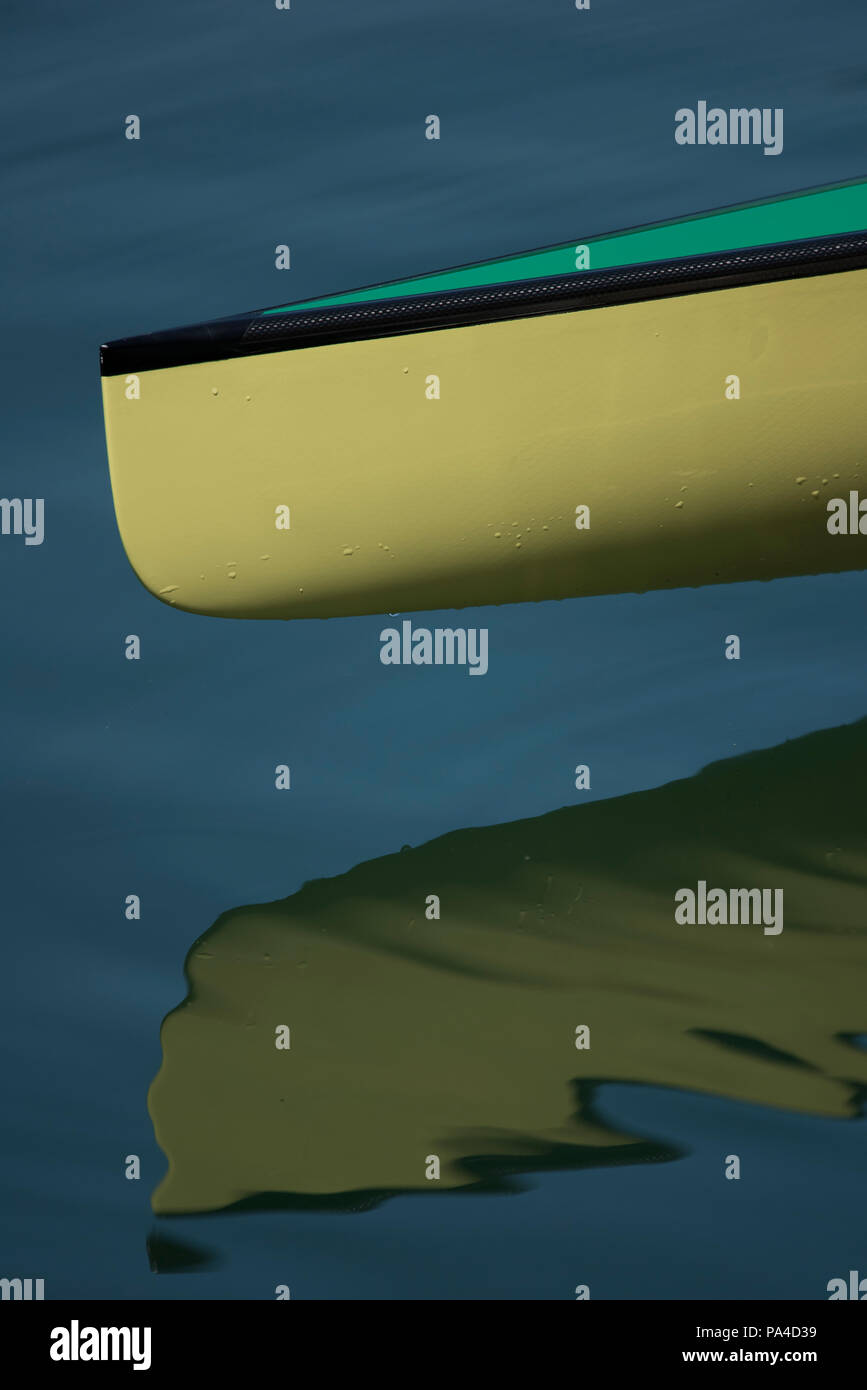 Lucerne, SWITZERLAND, 15th July 2018, Sunday, "Rowing Racing Boat ...