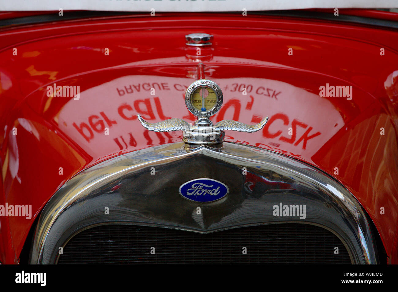 Details of classical red Ford Model T Stock Photo - Alamy