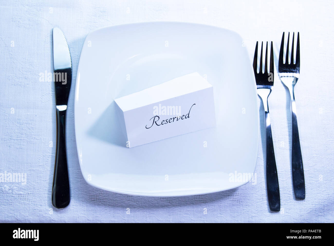 Closeup restaurant reserved table hi-res stock photography and images ...