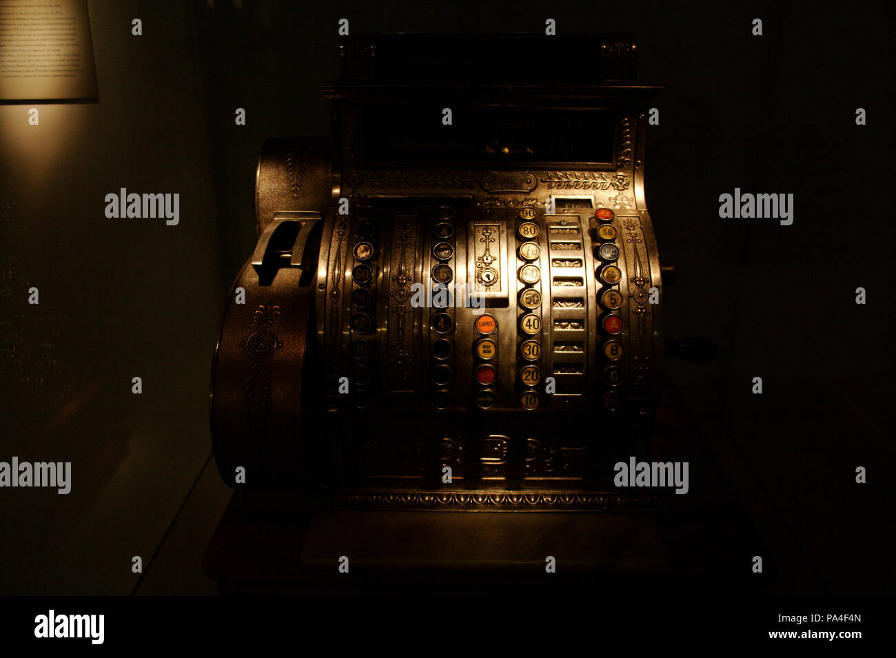Details of an antique cashier in Madrid, Spain Stock Photo - Alamy