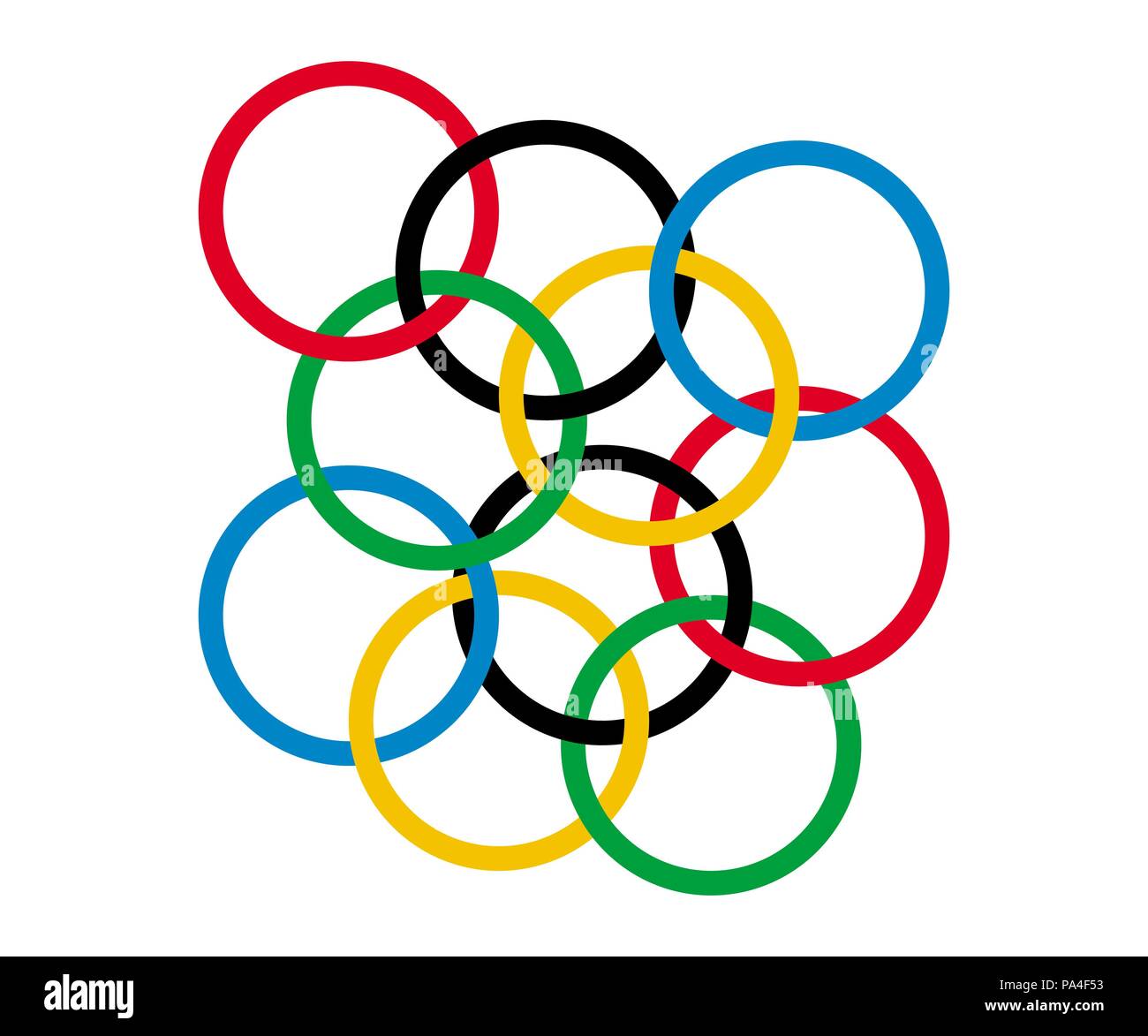 Colored rings on a white background Stock Vector Image & Art - Alamy