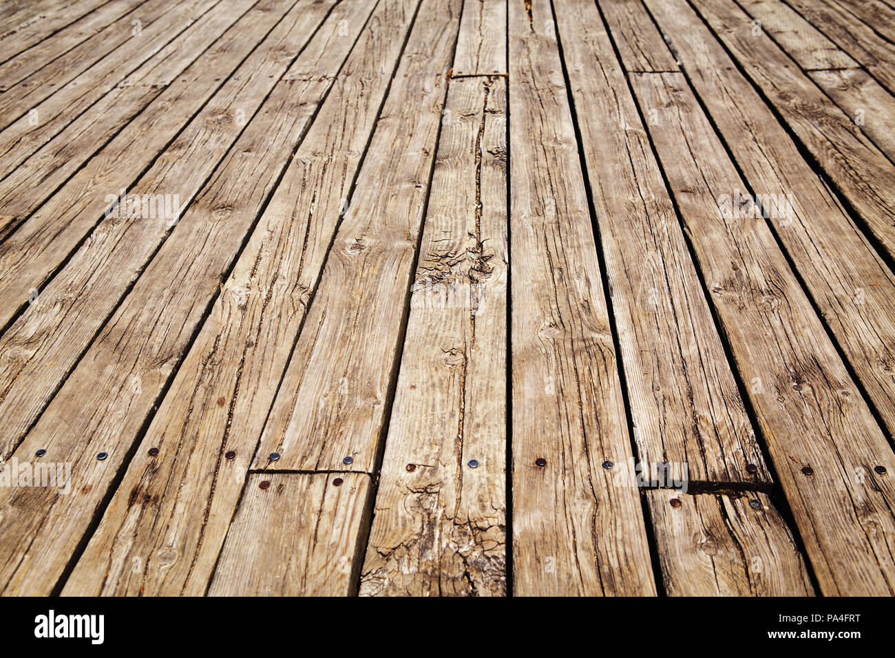 Closeup of wooden planks of fence, boardwalk, texture background ...
