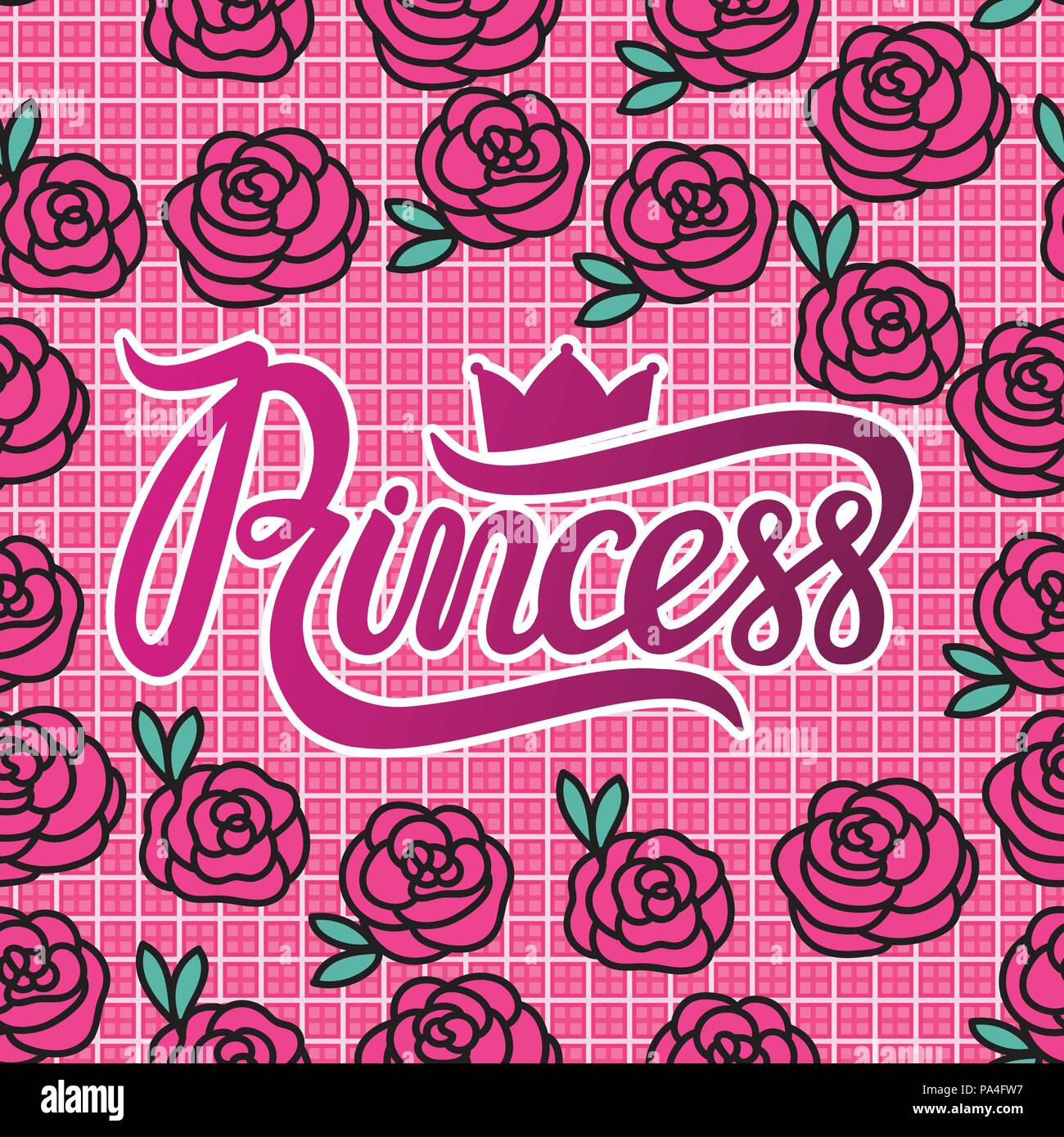 Princess greeting card Stock Vector Images - Alamy