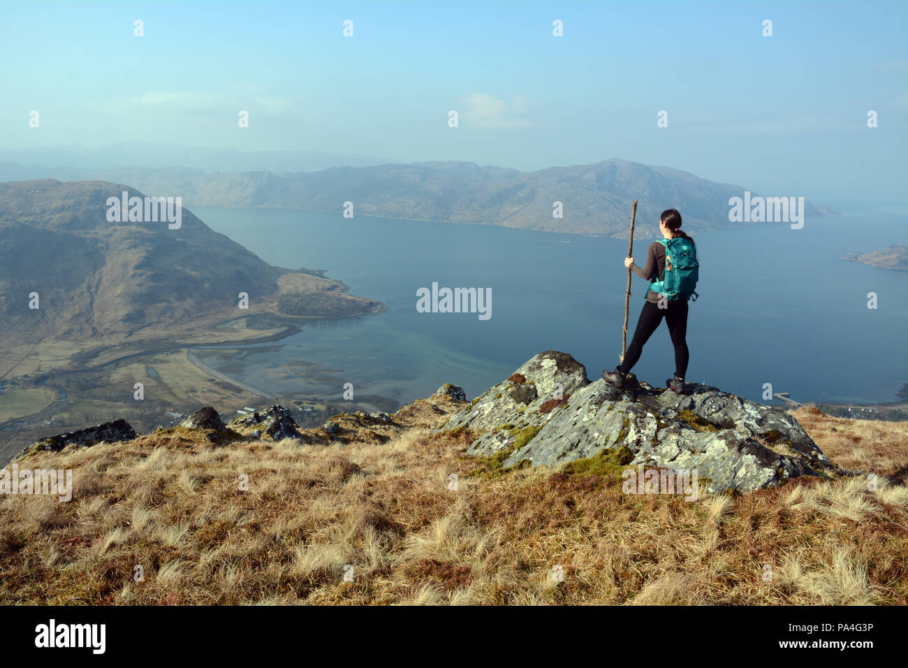 Scotland woman hiking hi-res stock photography and images - Alamy