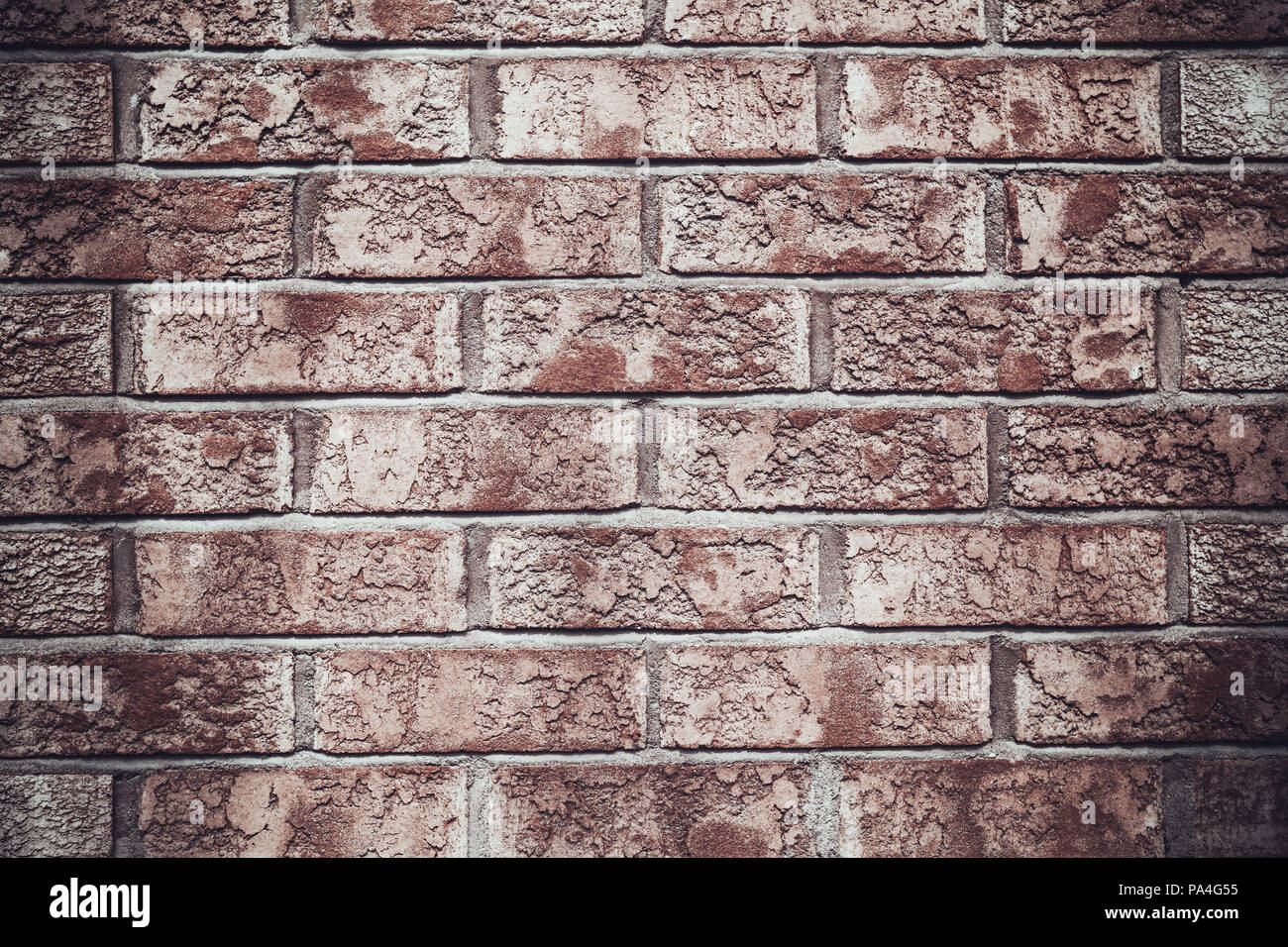 Old, aged, red dark moody grungy brick wall textured background ...