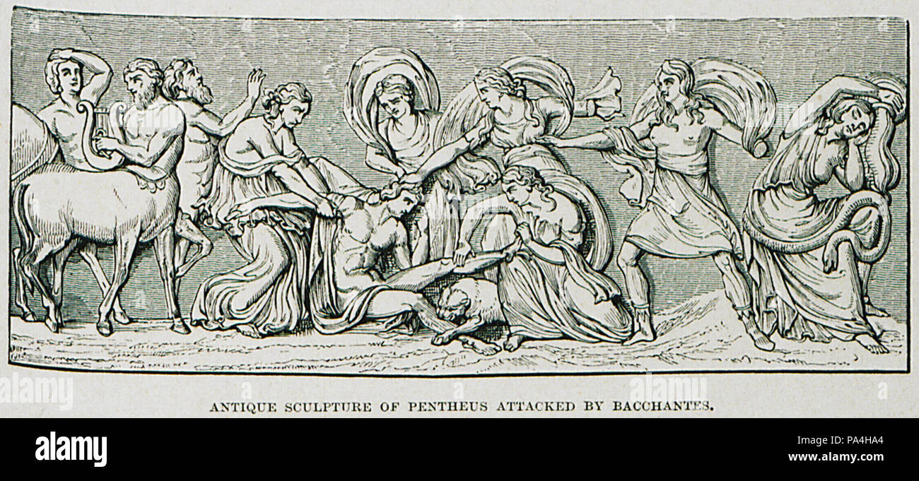 21 Antique sculpture of Pentheus attacked by Bacchantes - Wordsworth ...