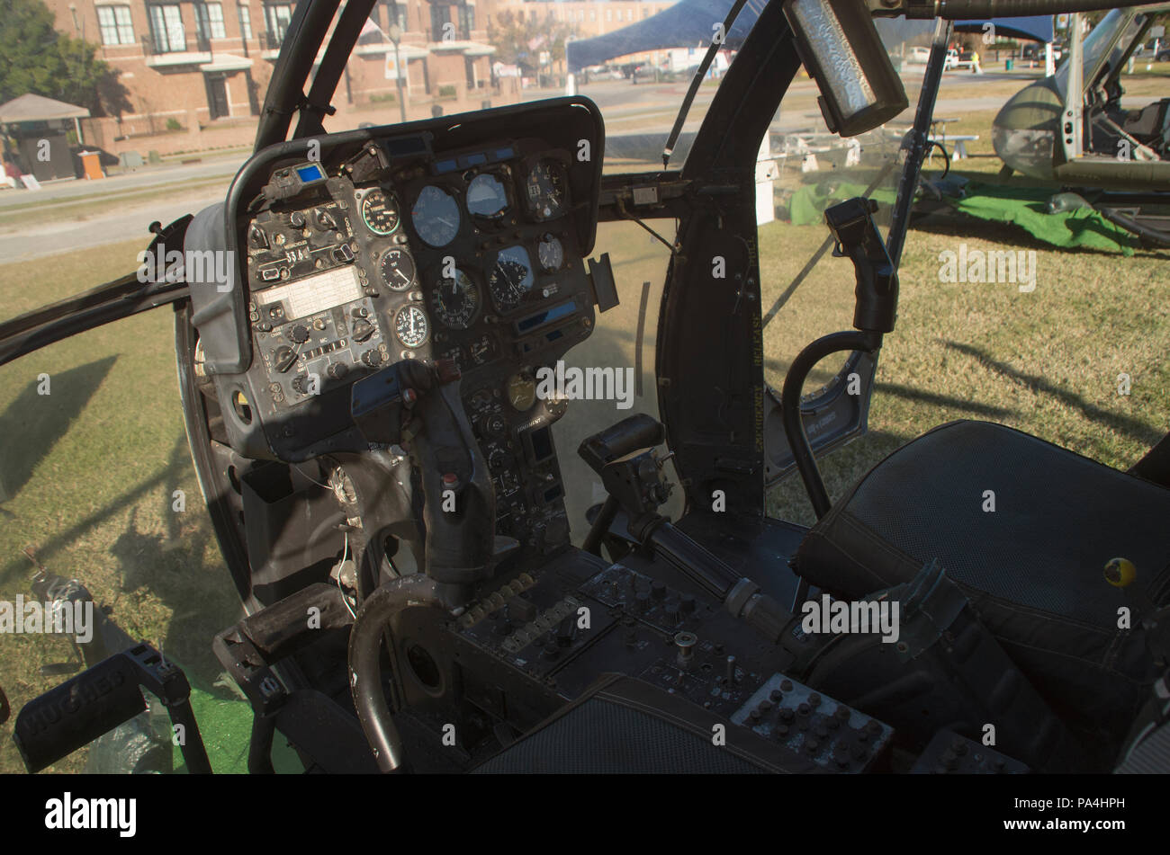 The inside of a helicopter used in the Vietnam War Stock Photo - Alamy