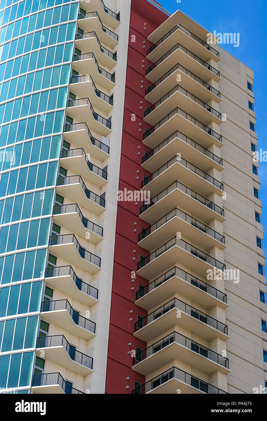 Green Glass and Red Wall Stock Photo - Alamy