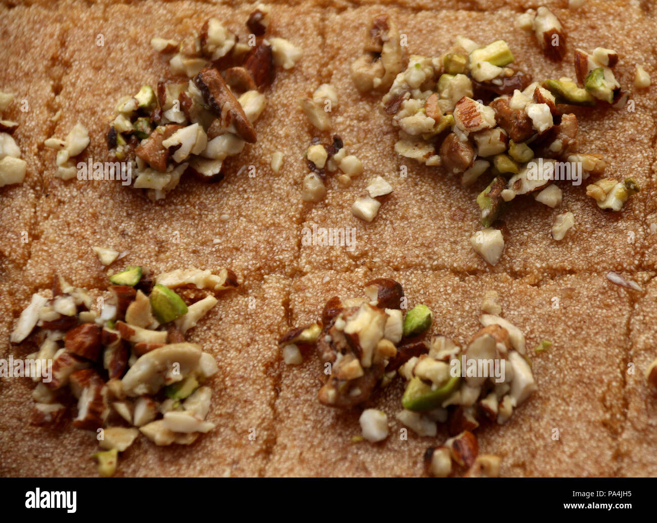 Arabic desserts with nuts Stock Photo - Alamy
