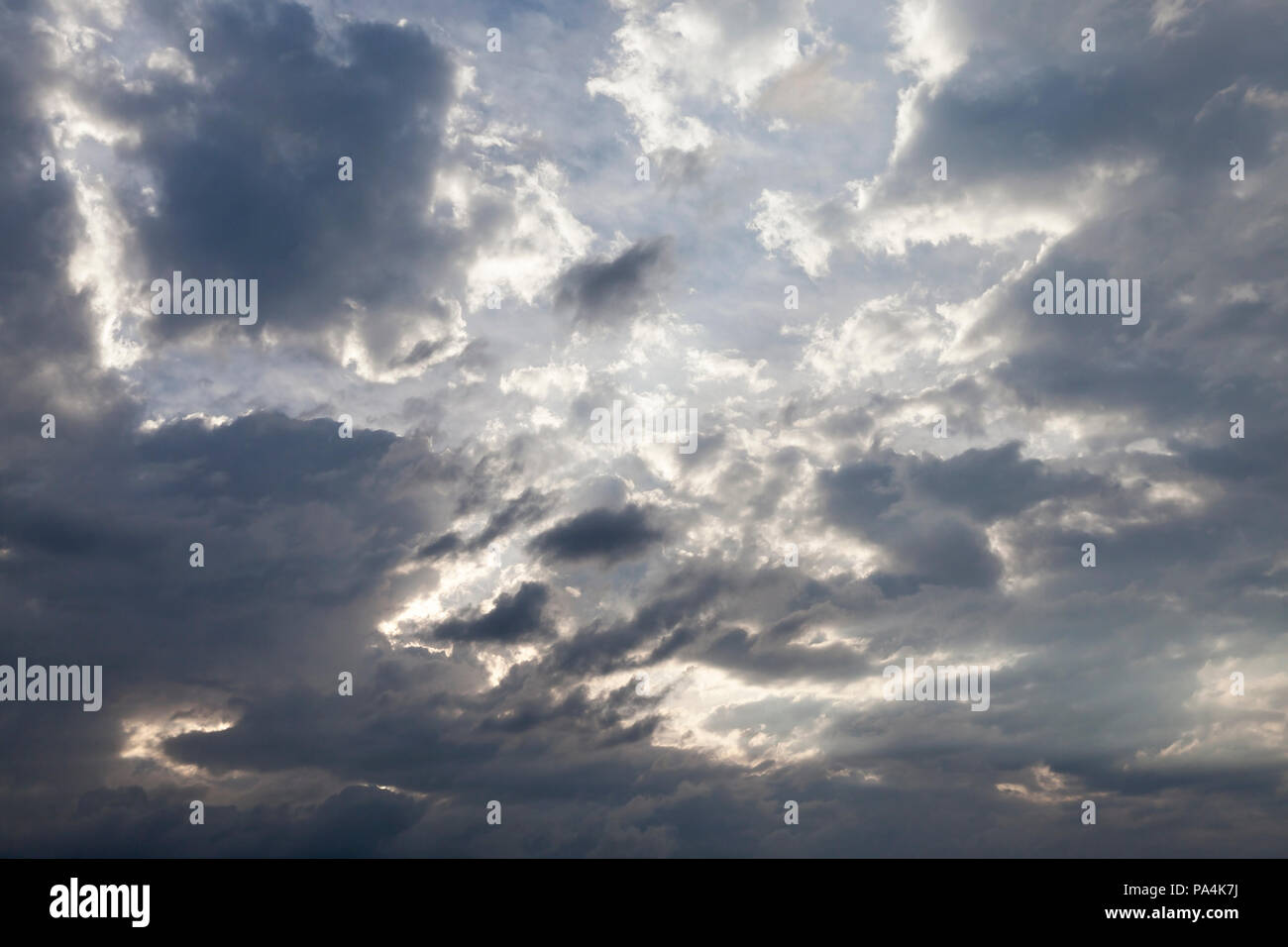 gray cloudy sky during weather changes, landscape Stock Photo - Alamy