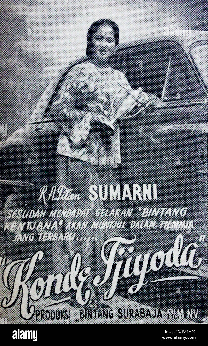 314 Titien Sumarni in Konde Tjioda Dunia Film 15 May 1954 p6 Stock ...