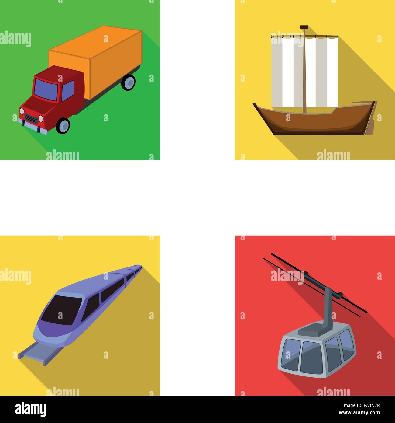 boat,car,collection,flat,freight,funicular,icon,illustration,isolated ...