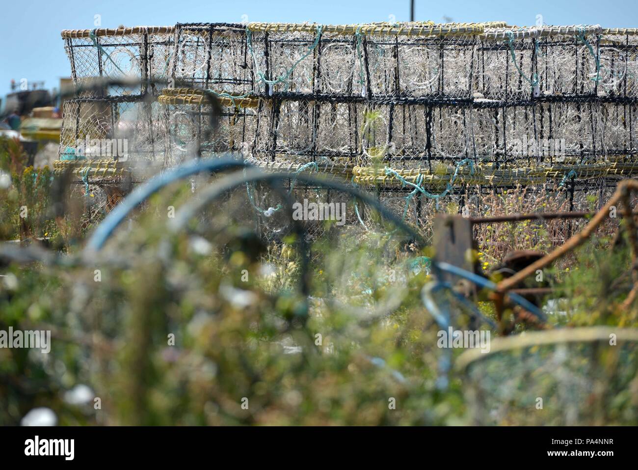 Old crab pots hi-res stock photography and images - Alamy