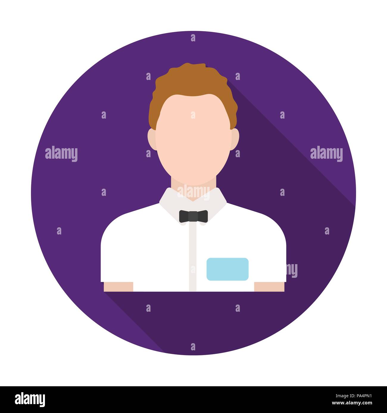 Boxing referee icon in flat style isolated on white background. Boxing ...