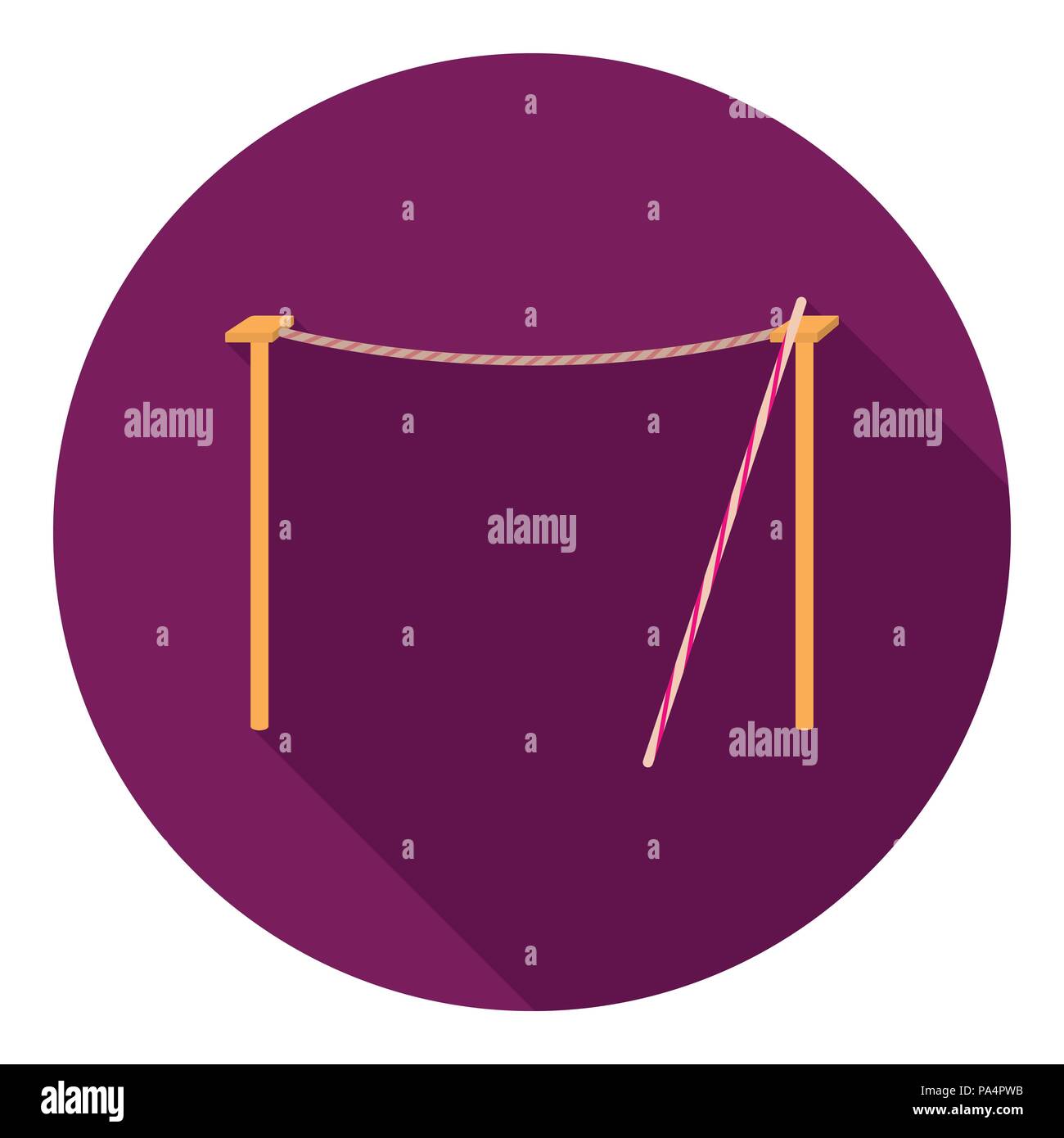 Tightrope icon in flat style isolated on white background. Circus ...