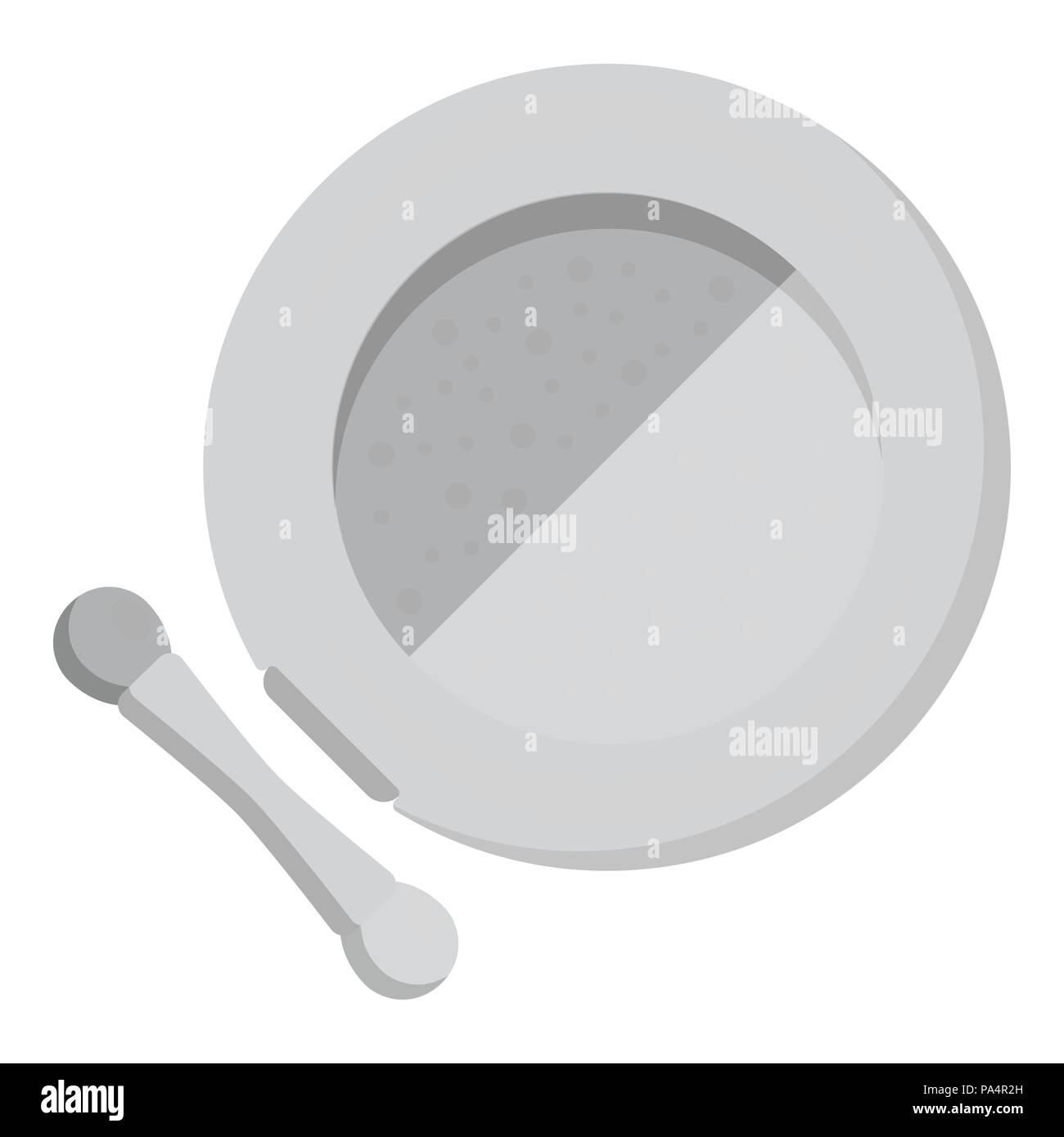 Face powder icon in monochrome style isolated on white background. Make ...