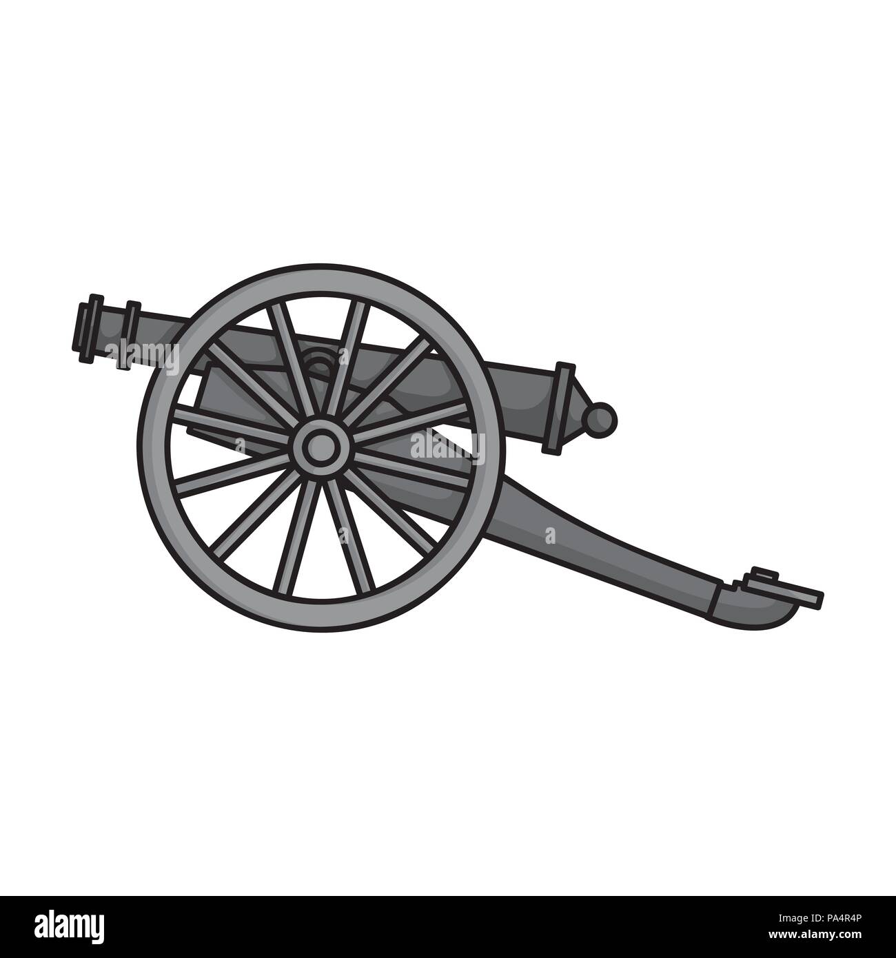 Cannon icon in monochrome style isolated on white background. Museum ...