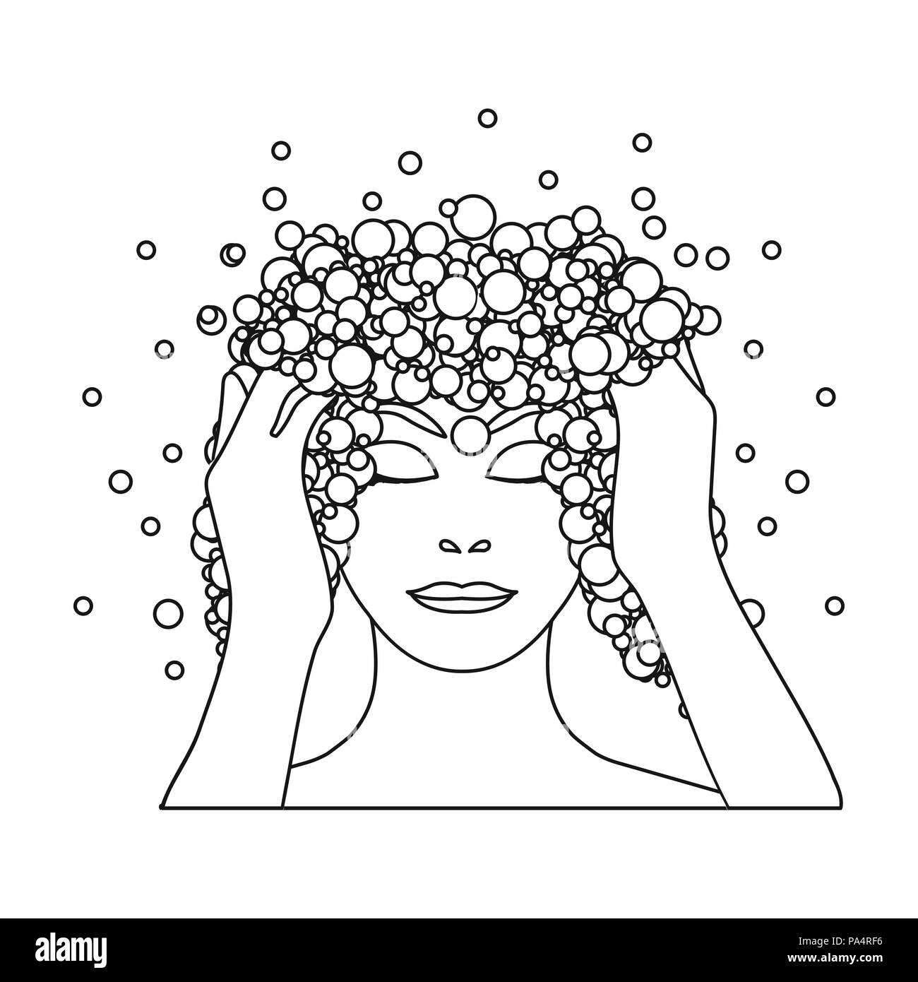 Foam single icon in outline style. Foam vector symbol stock ...