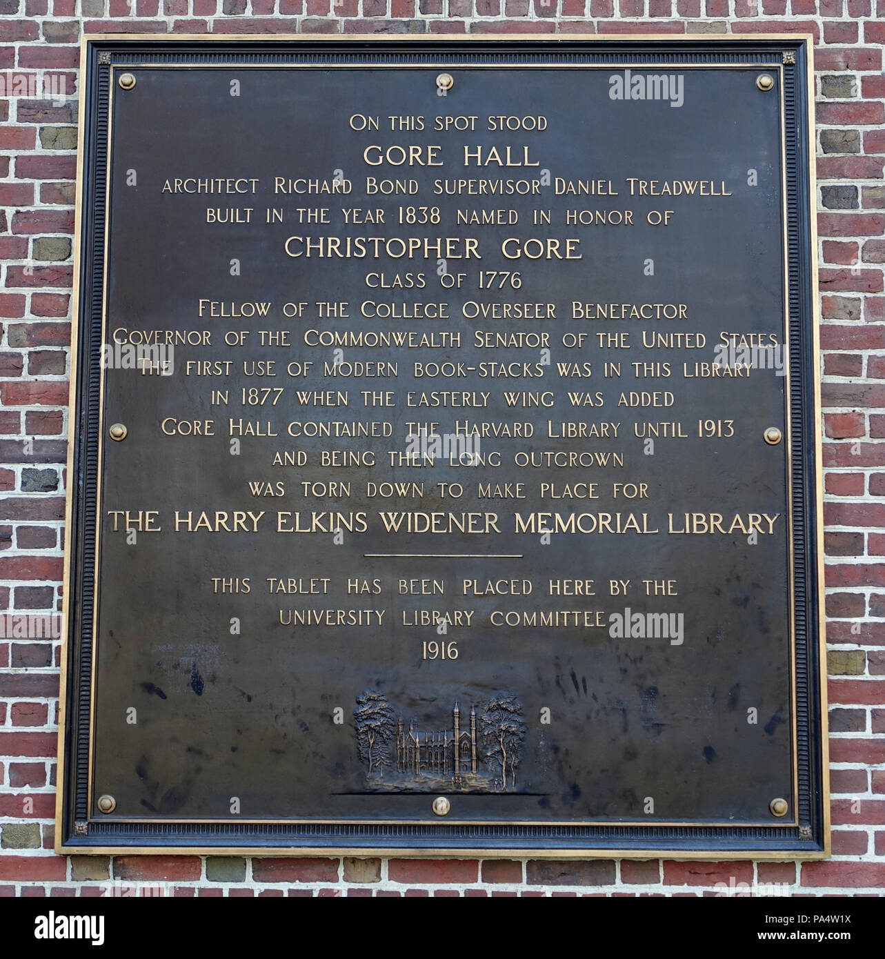 Harvard college plaque hi-res stock photography and images - Alamy
