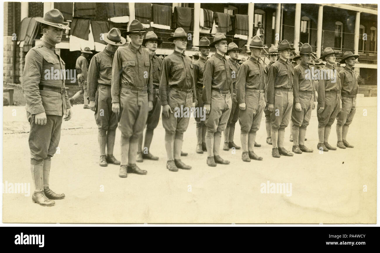 American Army Soldiers Lined Up