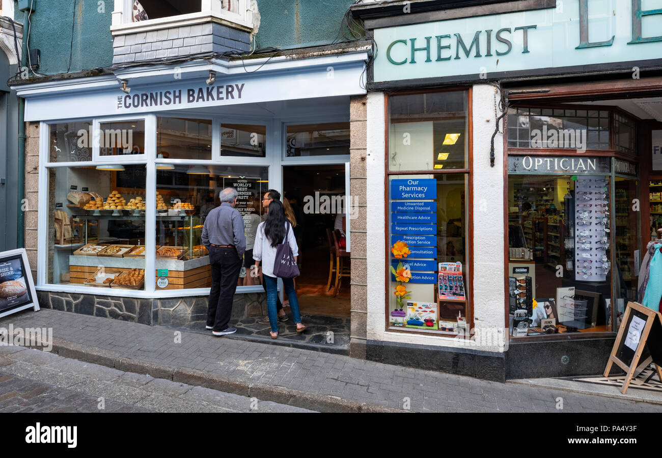 St.Ives The Cornish Bakery Fore Street St.Ives Stock Photo - Alamy