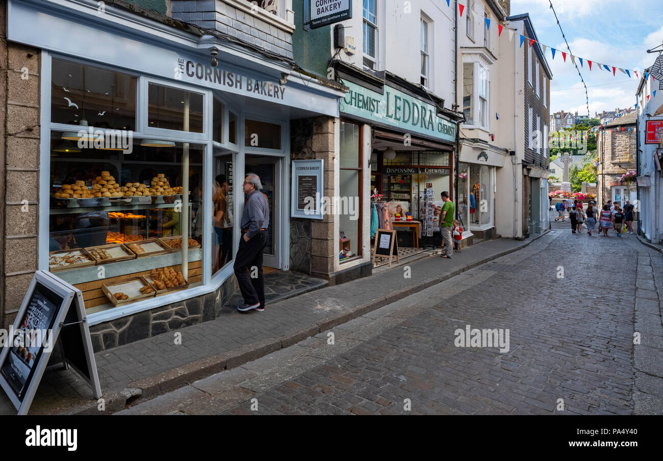 St.Ives The Cornish Bakery Fore Street St.Ives Stock Photo - Alamy