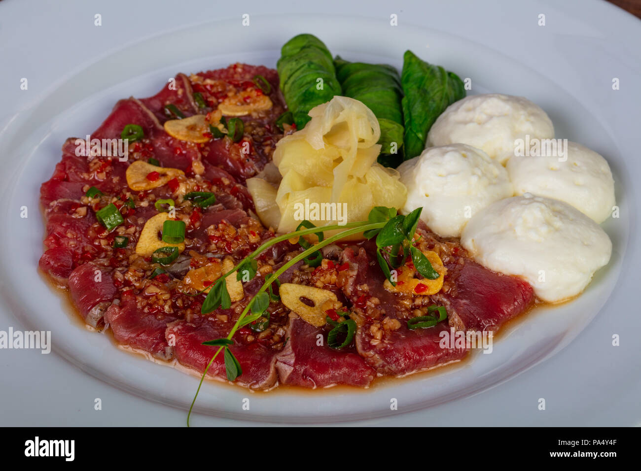 Wagyu carpaccio hi-res stock photography and images - Alamy