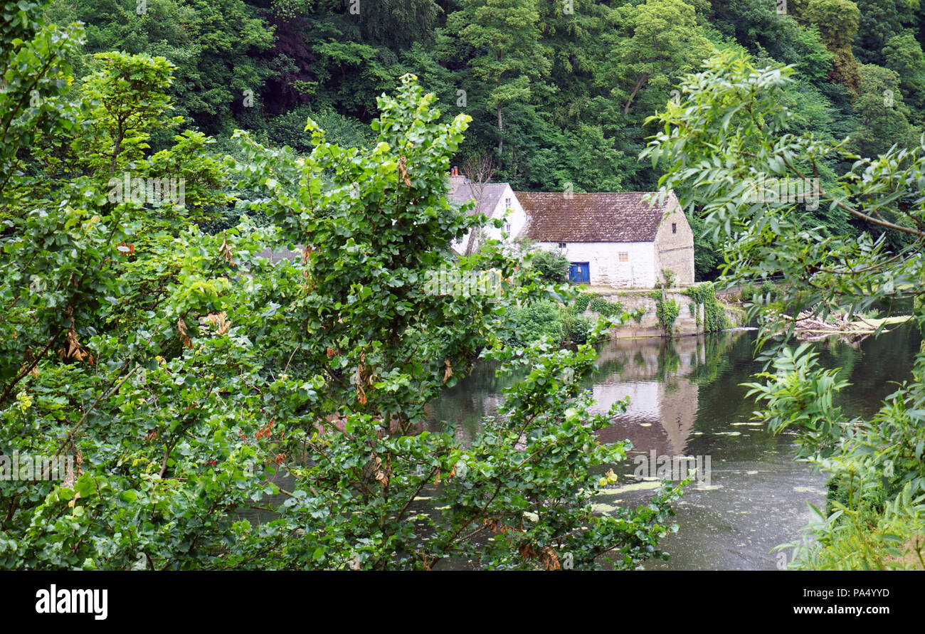 Beautiful view of the boathouse on the river Wear at Durham County ...