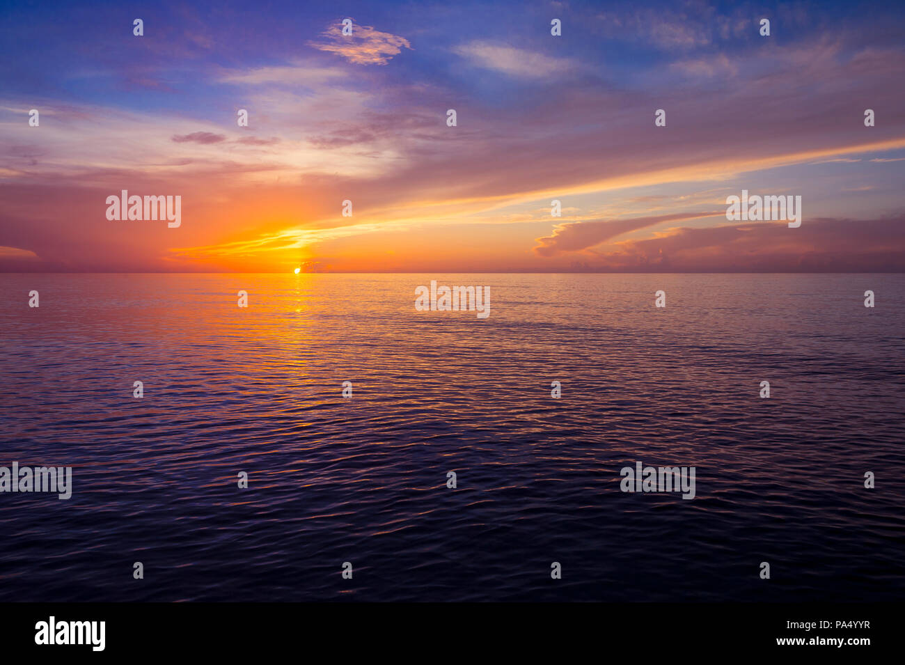 Beautiful sunrise over the ocean in Miami, Florida Stock Photo - Alamy