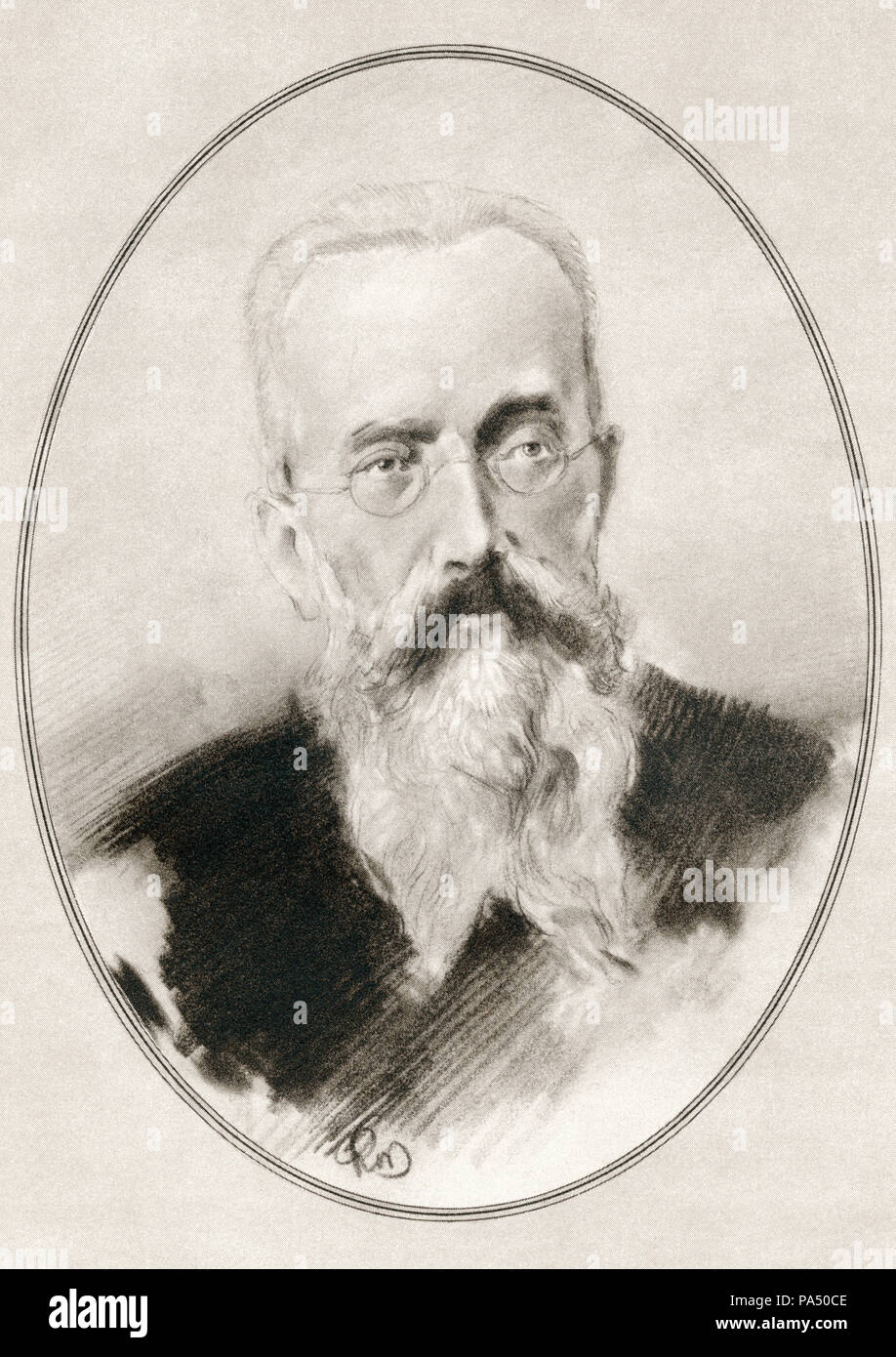 Nikolai Andreyevich Rimsky-Korsakov, 1844 – 1908. Russian composer, and a member of the group of ...