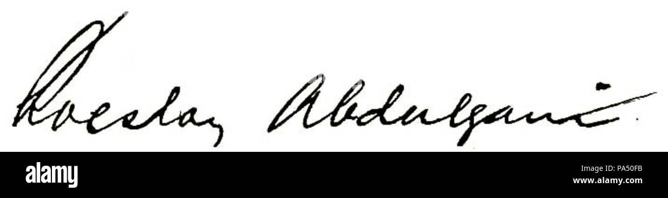 233 Signature of Roeslan Abdulgani, Wanita di Indonesia p6 Stock Photo ...