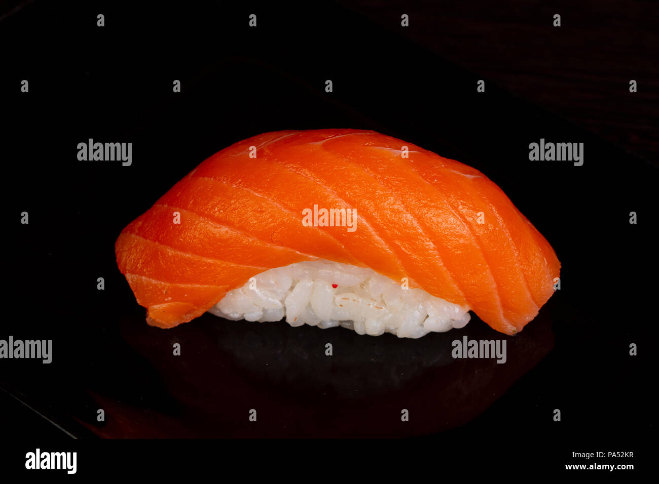 Japanese cold Sushi with salmon Stock Photo - Alamy