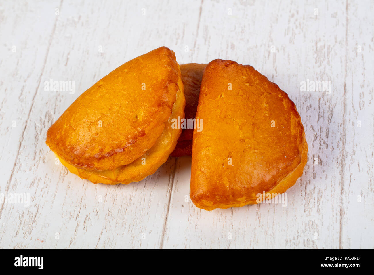 Sweet tastu bun with jam Stock Photo - Alamy