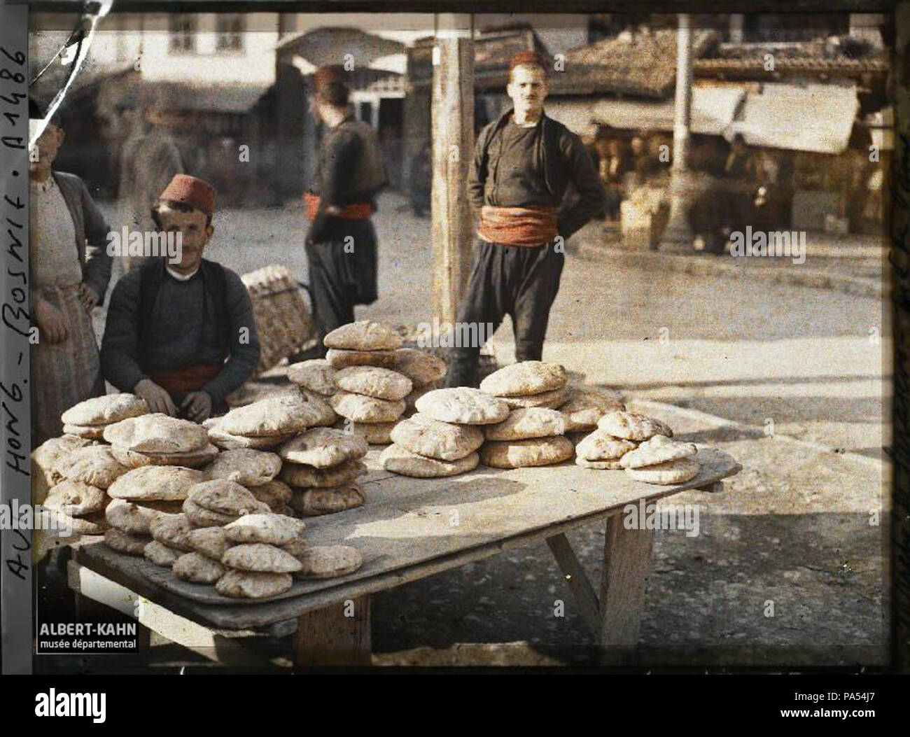 217 Bosnian bread merchant Stock Photo - Alamy