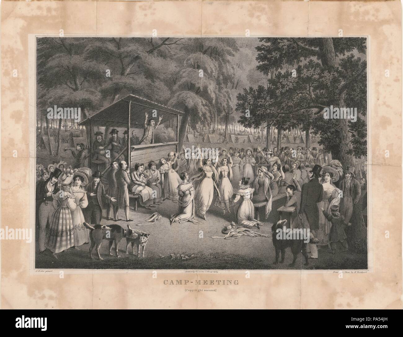 Camp meeting of the Methodists in North America. Museum: PRIVATE ...