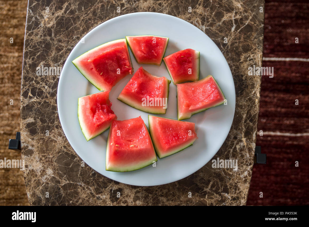 Melon fruit slice plate hi-res stock photography and images - Alamy