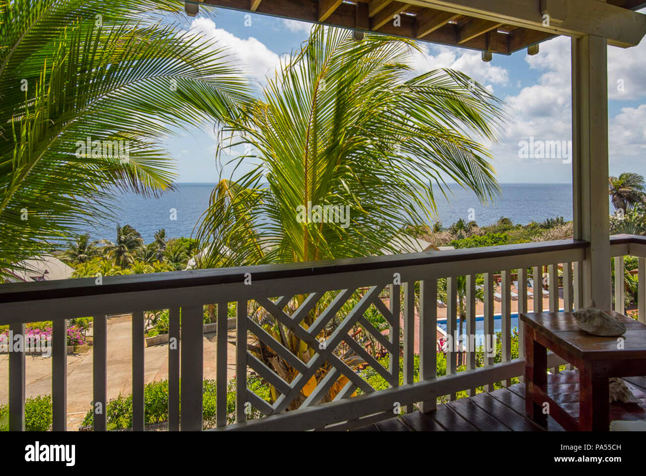 Caribbean/Tropical Ocean View From Porch Stock Photo - Alamy