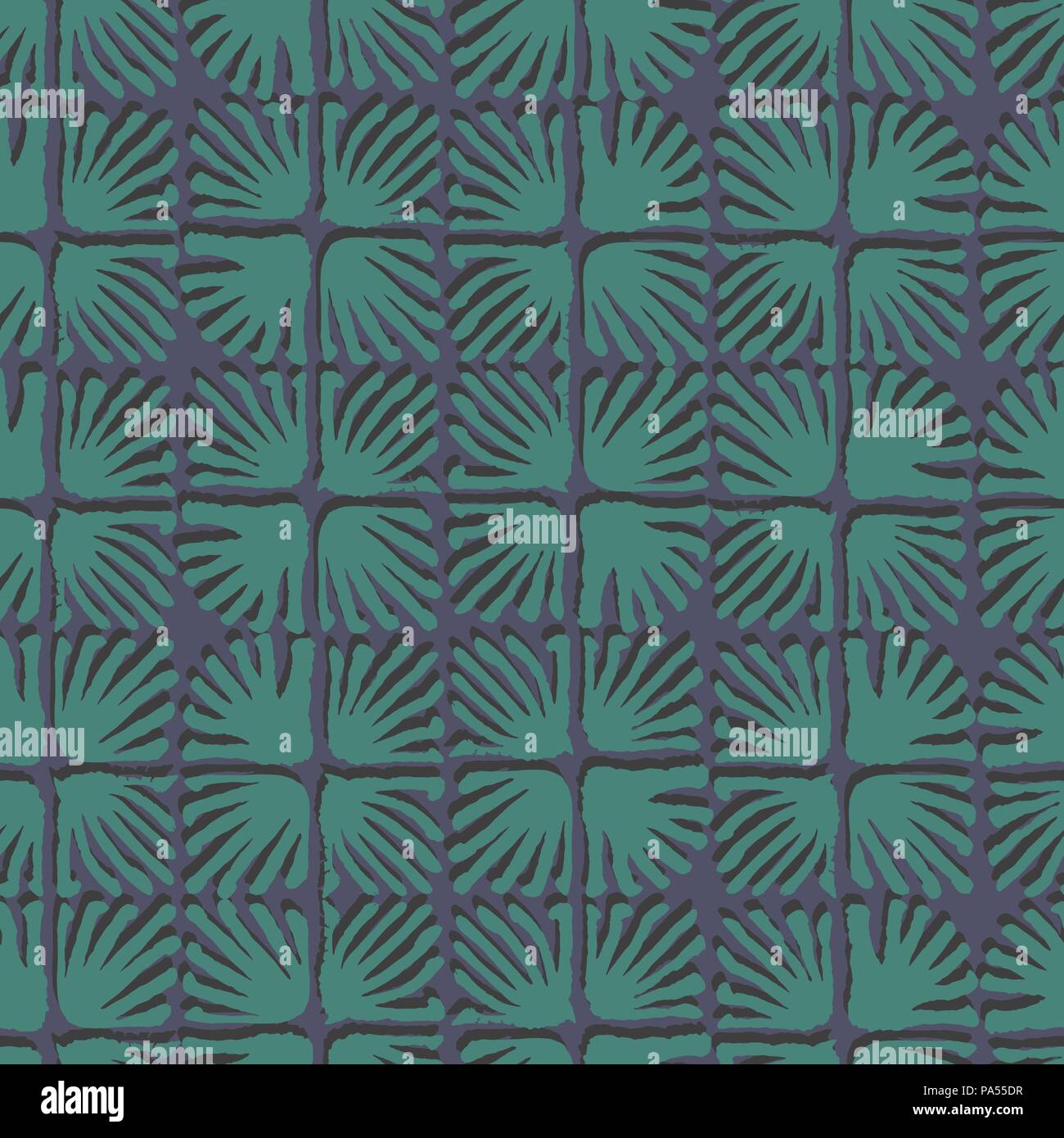 Vector seamless floral square tile green pattern Stock Vector Image ...