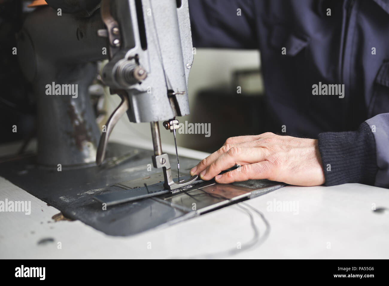 Traditional leather making process handmade hi-res stock photography ...