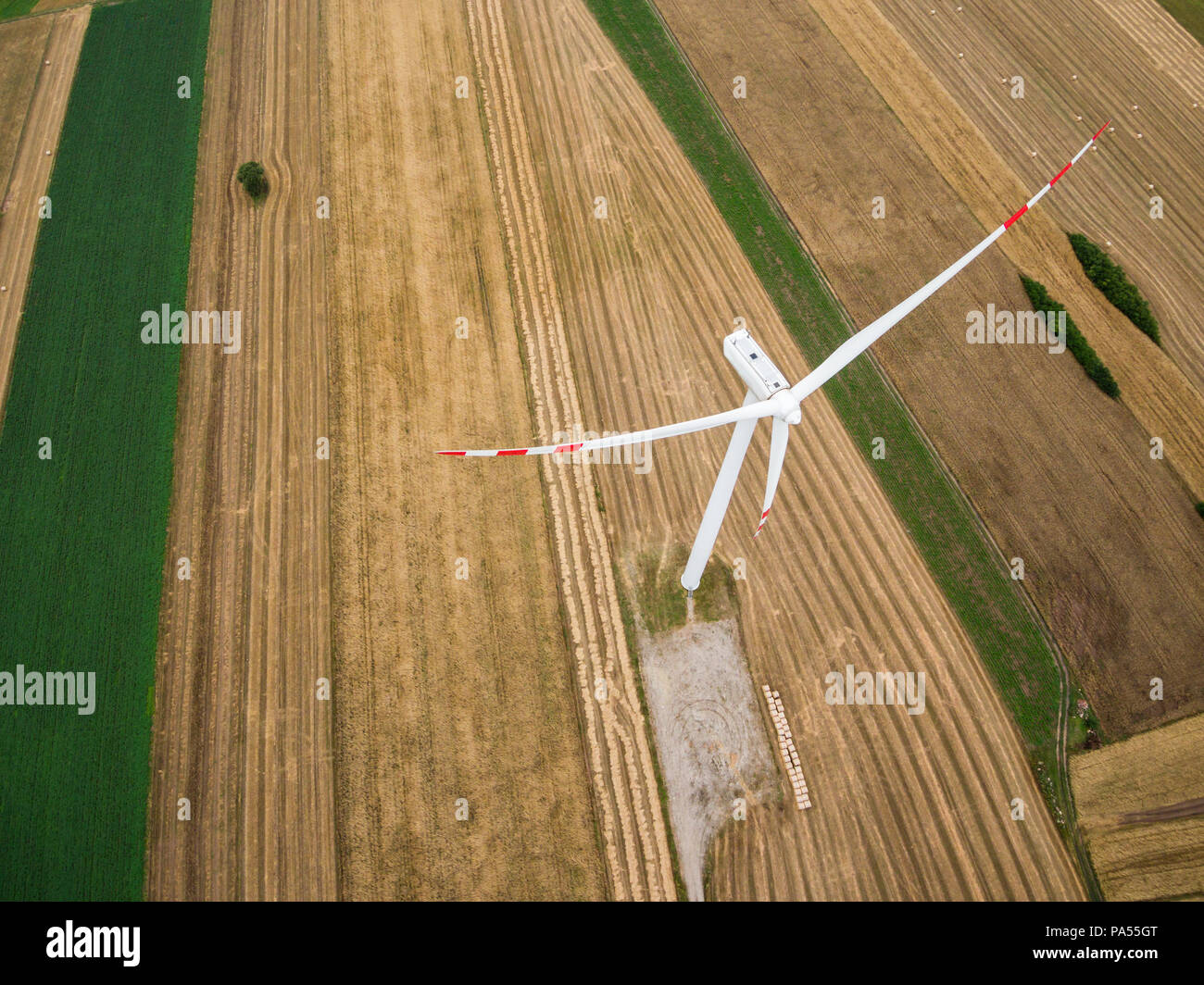 Aerial view of windmill from above Stock Photo - Alamy