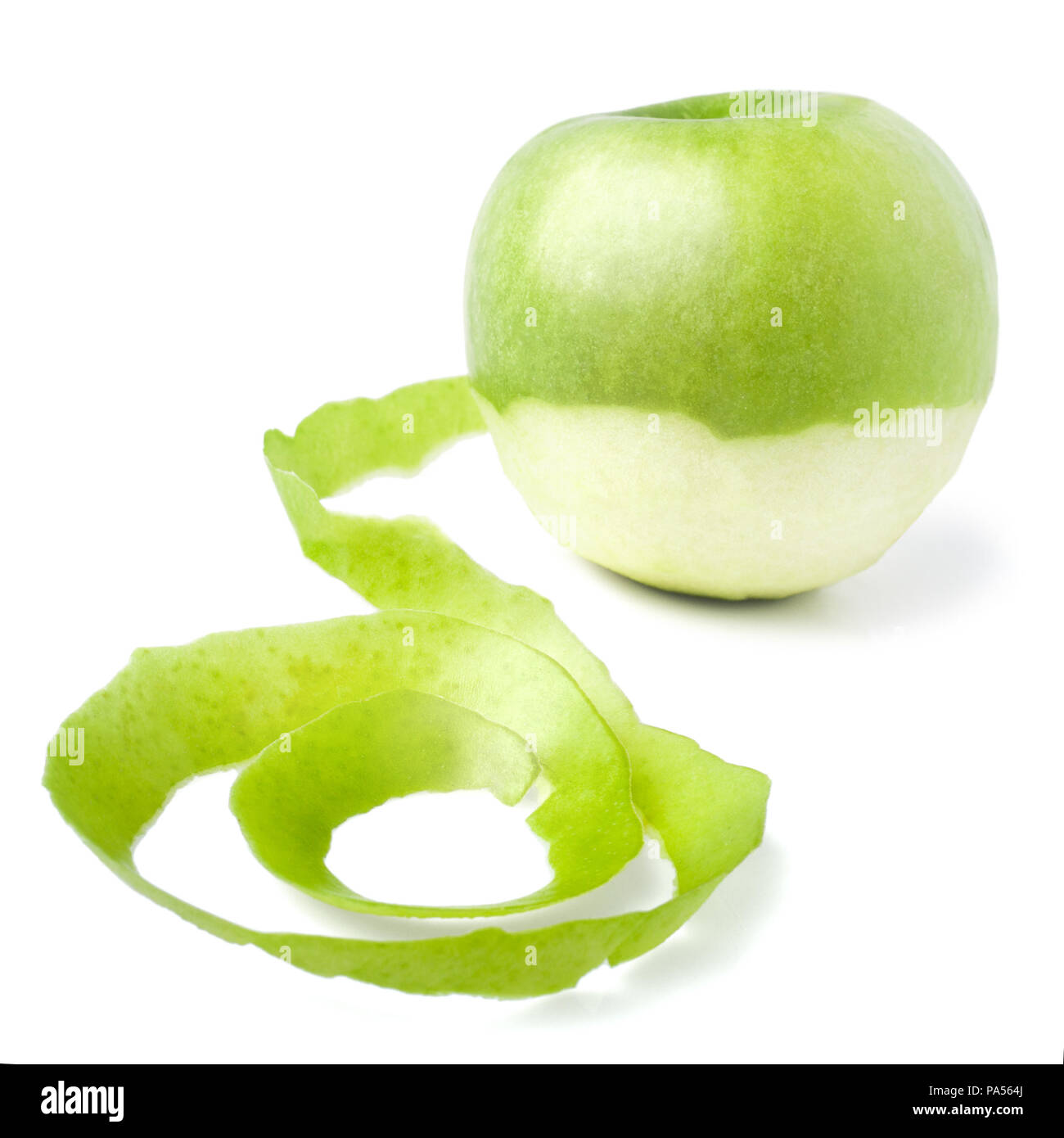 peel from apple on a white background, isolated Stock Photo - Alamy