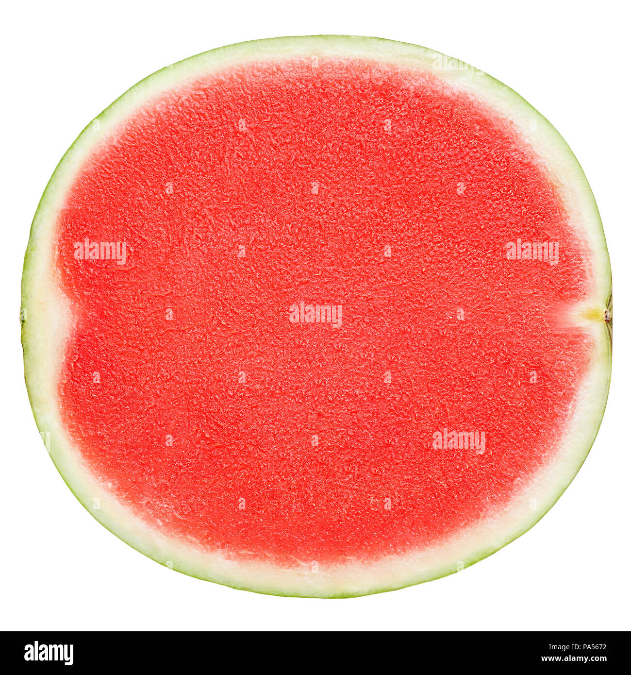 slice of delicious ripe watermelon without seeds, clipping path, on a ...