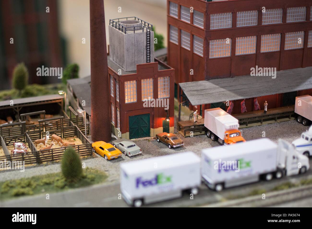 A miniature slaughterhouse on display at the Lane County Fair in Eugene ...