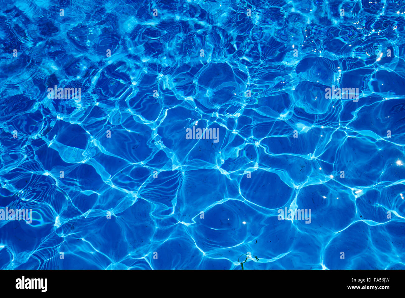 Blue ripped water in swimming pool Stock Photo - Alamy