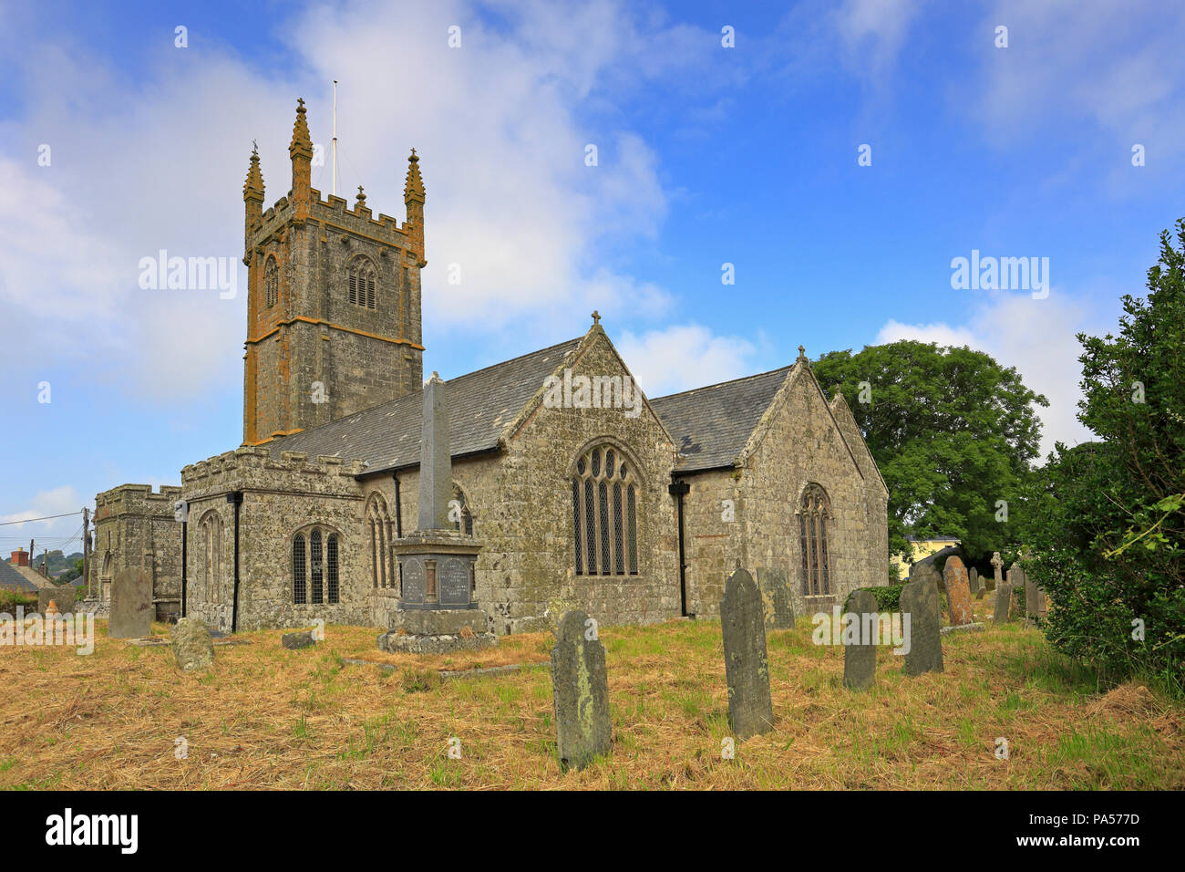 St Breaca Church, Breage, Cornwall, England, UK Stock Photo - Alamy