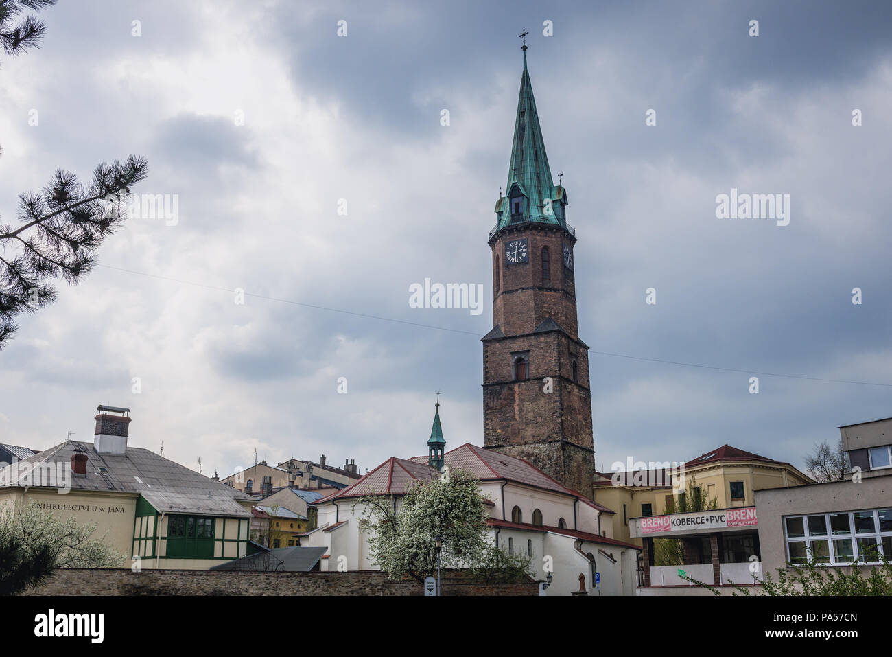 Church of Saint John the Baptist in Frydek-Mistek city in the Moravian ...